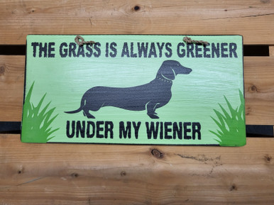 GREENER WEINER SIGN WH-1150-79 - Curious Cargo Home Decor