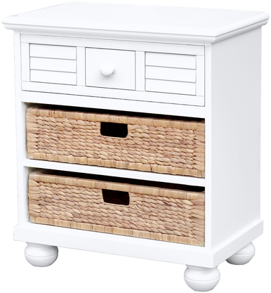 BEACHFRONT NIGHTSTAND W/BASKETS 1737-0150-115 - Curious Cargo Home Decor