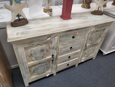 WOOD SIDEBOARD TURTLES 2+4 SF-08B-69 - Curious Cargo Home Decor