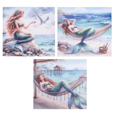MERMAID CANVAS W-9918-105 - Curious Cargo Home Decor