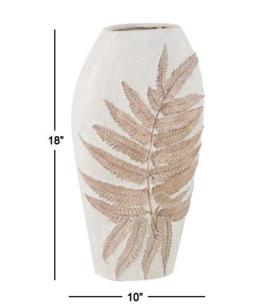 PS LEAF VASE 55338-1 - Curious Cargo Home Decor