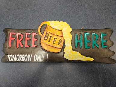 FREE BEER SIGN WH-1022-79 - Curious Cargo Home Decor