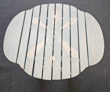 Sand Dollar Table-Aqua B140Q-10 - Curious Cargo Home Decor