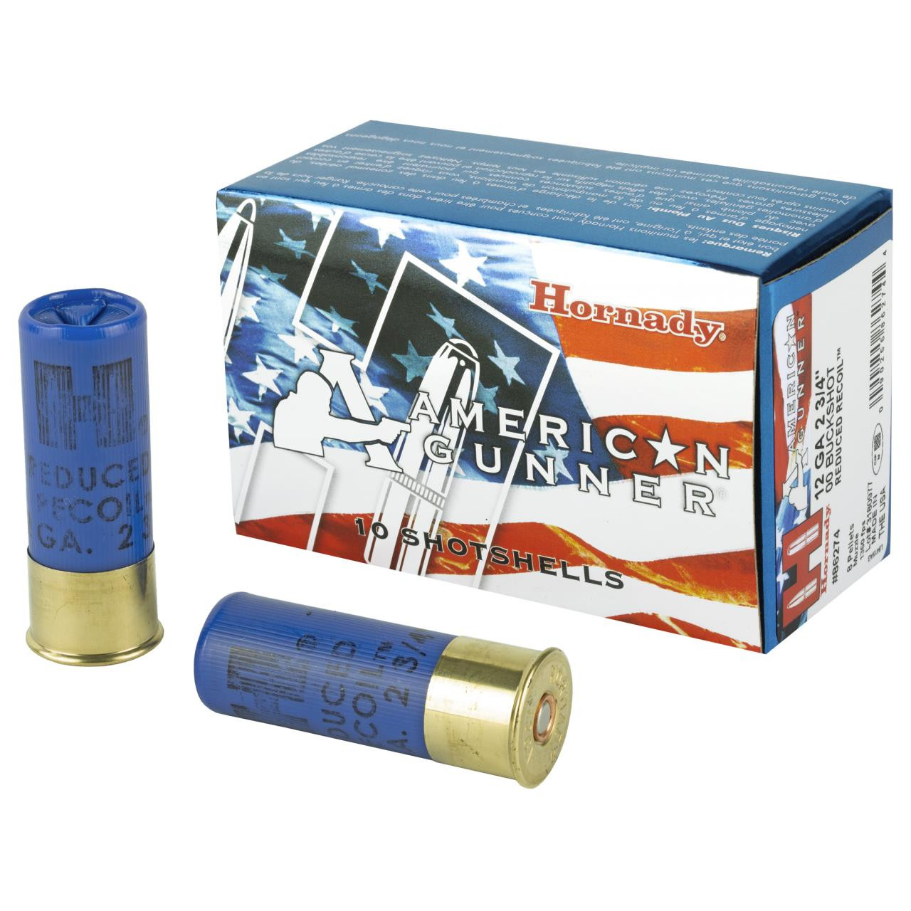 Hornady American Gunner Reduced Recoil Buckshot 12 Gauge 2.75 Inch 00 ...
