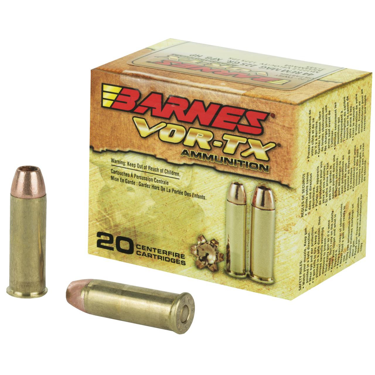 Barnes Vor-Tx Handgun Hunting .44 Magnum 225 Grain XPB 20 Box - Alquist ...
