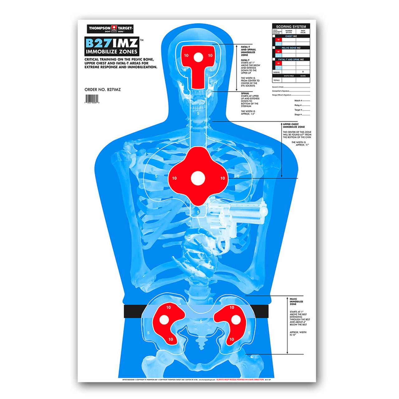 Thompson Target B27-IMZ Life Size Silhouette Paper Shooting Targets ...