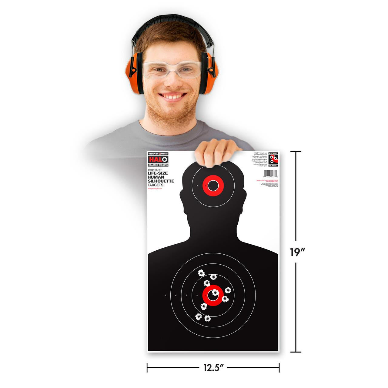 Thompson Target HALO Life-Size Human Silhouette Reactive Splatter ...