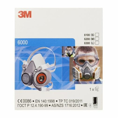 3M 6200 Half Facepiece Reusable Respirator 6200/07025(AAD) Medium ...