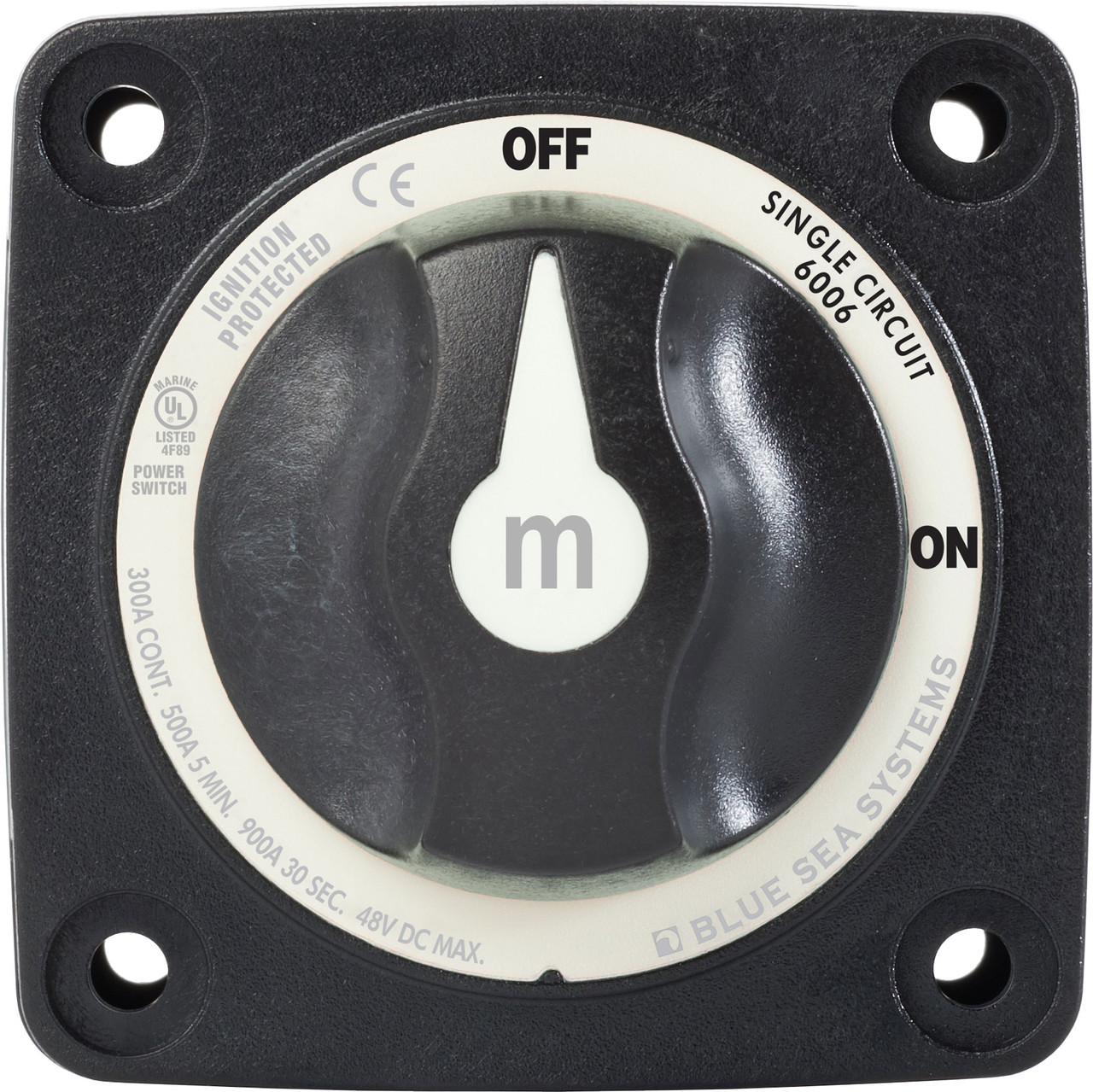 Blue Sea m-Series Mini On-Off Battery Switch with Knob - Trotac Marine