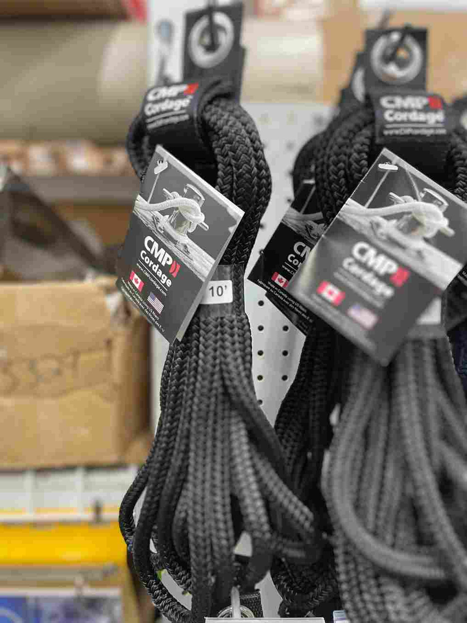 CMP 3/8" X 10ft Dock Line W/12" Eye Black