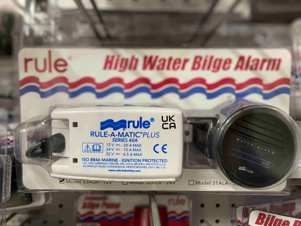 Rule 33AL 12V Hi-Water Alarm w/float Switch