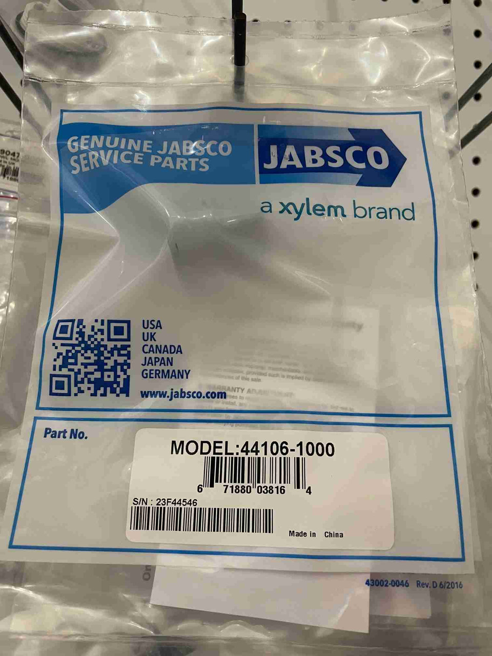 Jabsco 29043-0000 Base Valve Gasket