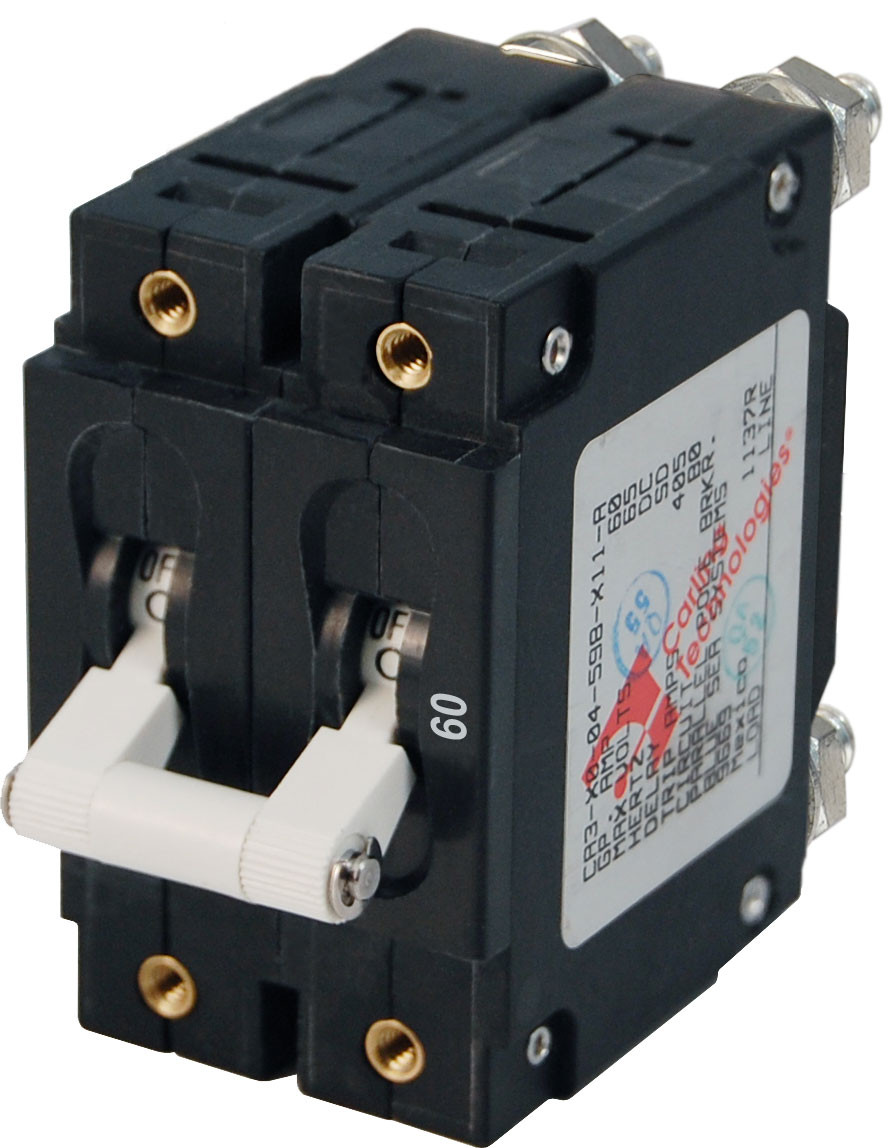 Dbl Pole Ac Circuit Breaker 60A - Trotac Marine