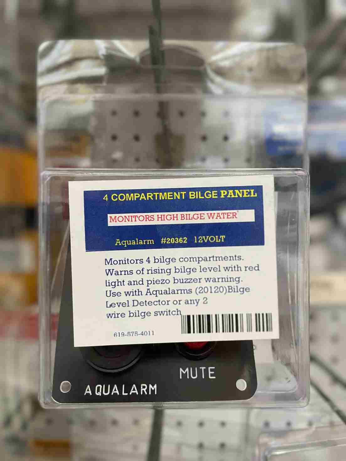 Bilge Warning Panel 4 Compartments
