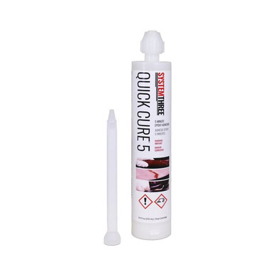 System Three 1000K91 Quick Cure 5 Epoxy Adhesive, 8.4Oz Cartridge ...