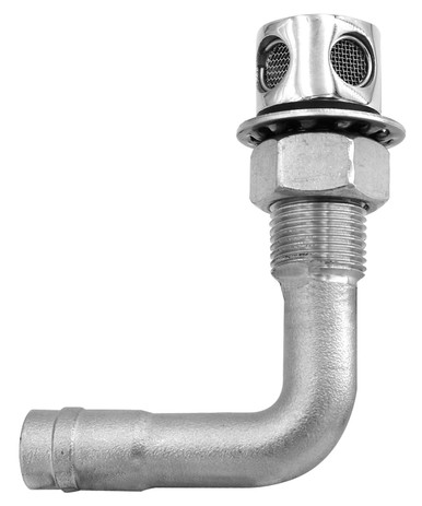 Stainless Steel Tank Vent 90 Mirror Polish 16MM AISI316 - Trotac Marine