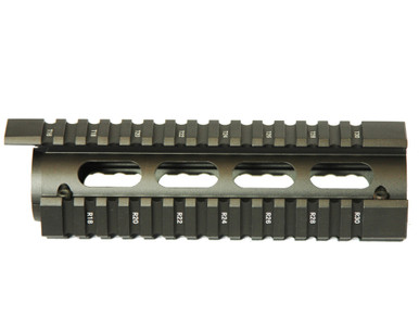 6.7" inch Carbine Length Quad Rail Handguard 2 Piece Drop-In w/ Dridge ...