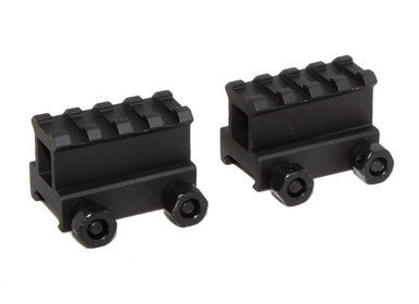 2x 1" RISER 4-Slot High Riser WEAVER PICATINNY Scope Mount Rail AR15 ...