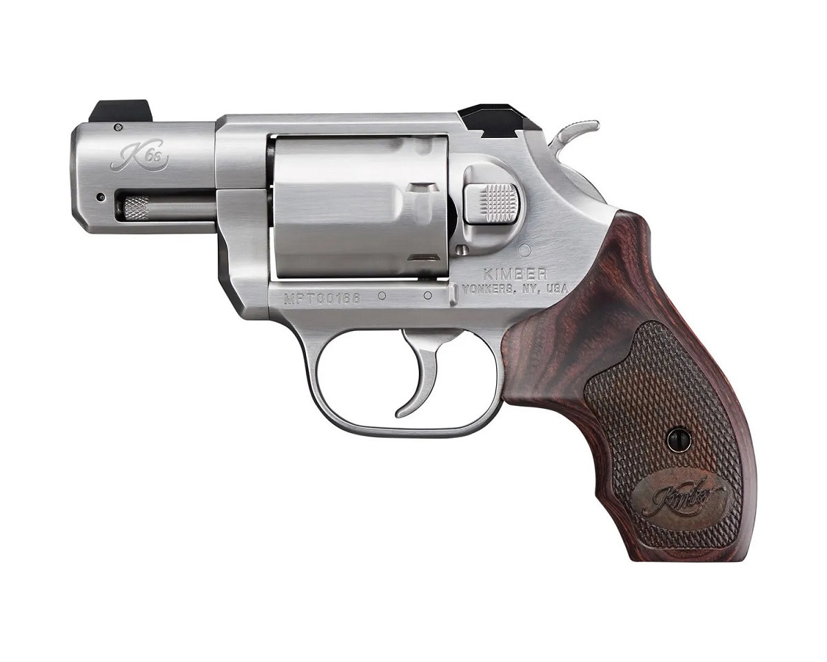 Kimber K6s DASA 357 Magnum, 2" Barrel, Brushed Finish, Silver, Wood ...