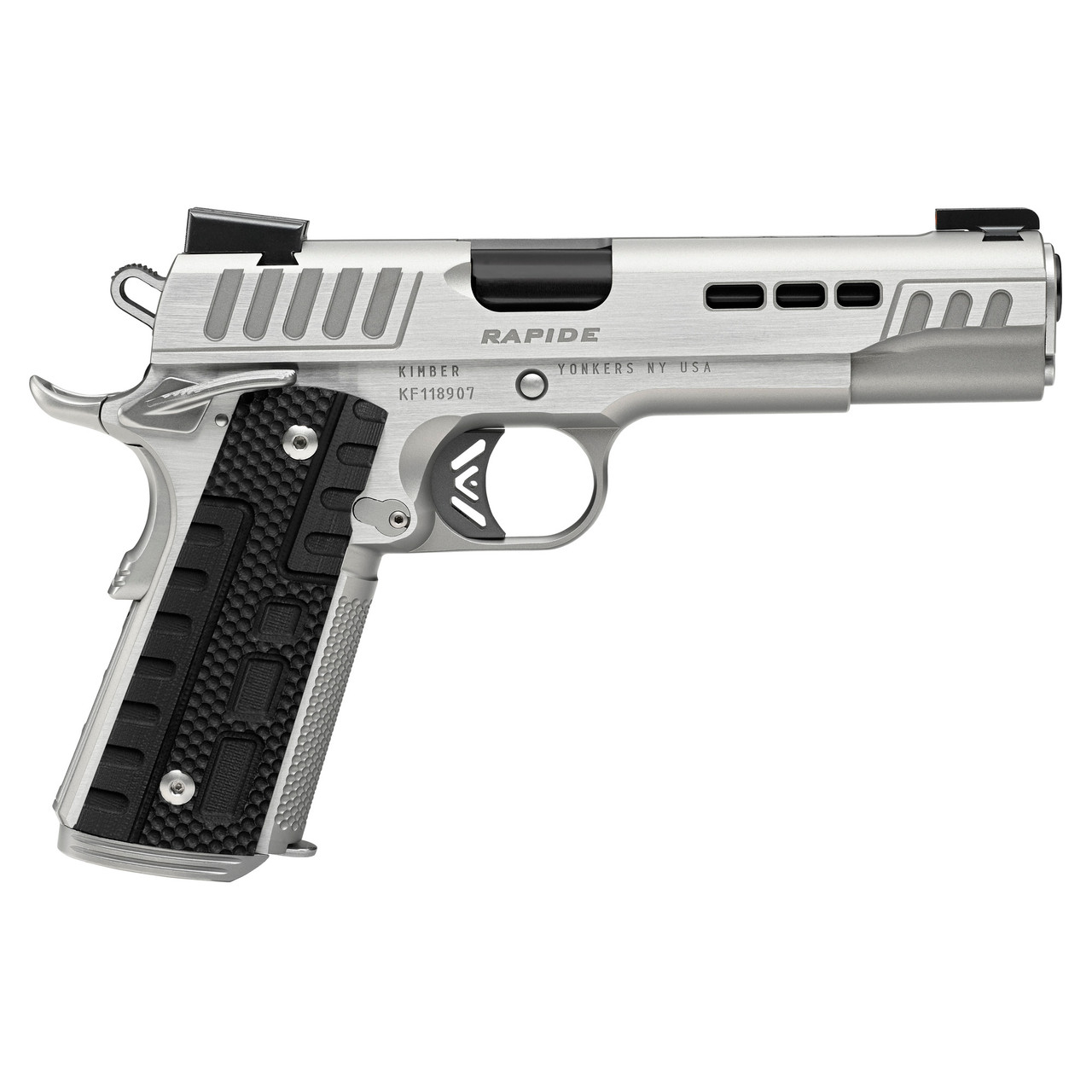 Kimber America Rapide Frost 10mm, 5" Barrel, Silver, G10 Grip, 8rd ...
