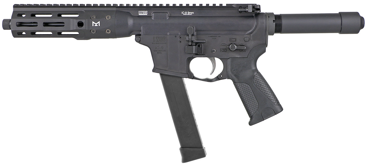 LWRC IC-9 9mm, 8.5" Threaded Barrel, Black, M-Lok Rail, 33rd - Impact Guns