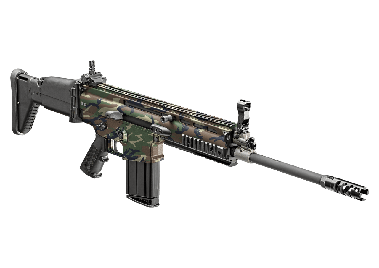 FN SCAR 17S 7.62x51mm, 16.25" Barrel, Hydro Dipped Woodland Camo ...