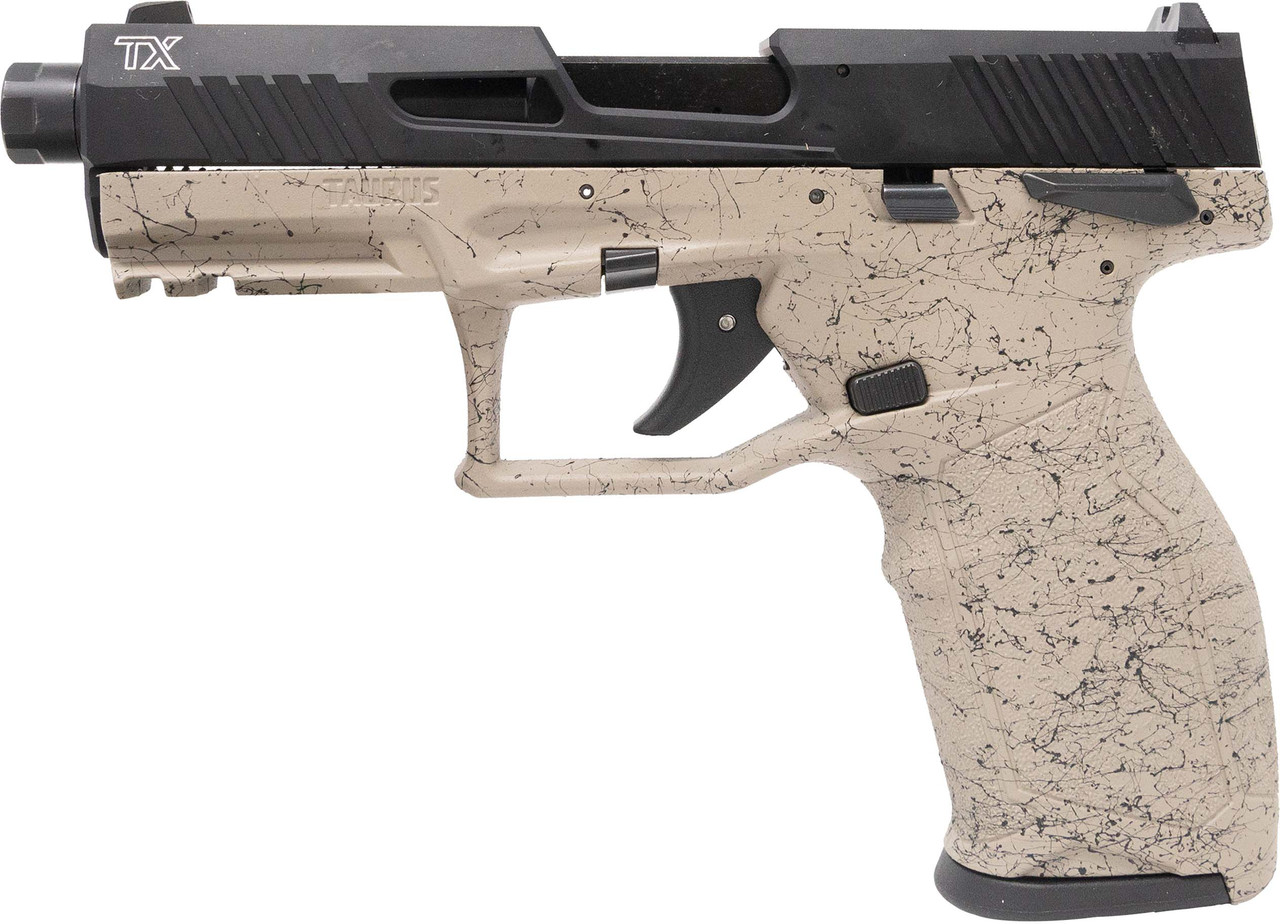 Taurus TX22 Gen 2 22 LR, 4.1" Threaded Barrel, Flat Dark Earth Splatter ...