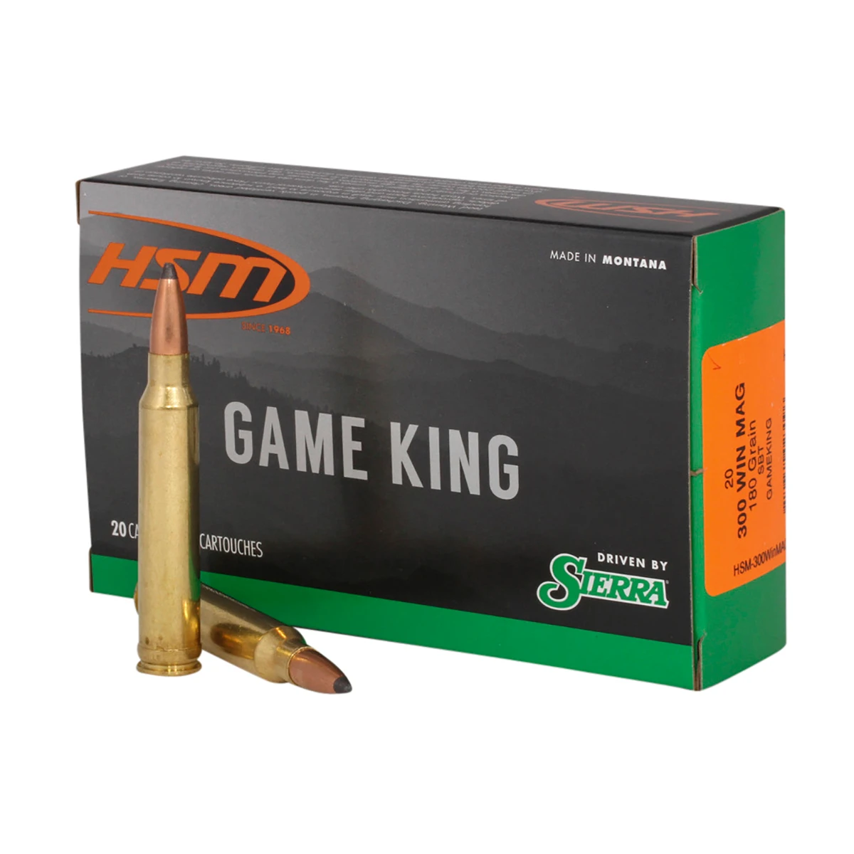 HSM Game King 300 Winchester Magnum, 165gr, Spitzer Boat Tail, 20rd Box ...