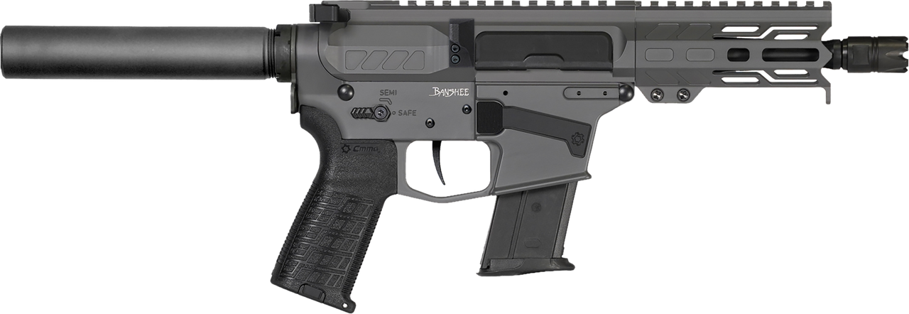 CMMG Banshee MK57 5.7x28mm, 5" Taper Threaded Barrel, Tungsten Cerakote ...