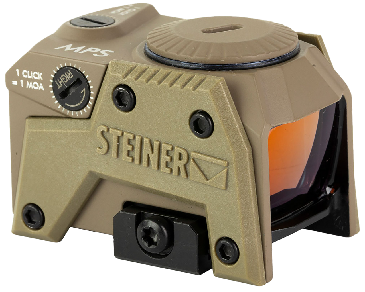 Steiner Micro MPS Reflex Sight, 1x, Flat Dark Earth, 3.3 MOA Red Dot ...