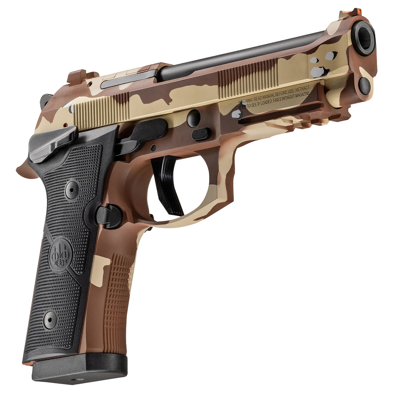 Beretta 92XI Combat 9mm, 4.7" Barrel, Chocolate Chip Cerakote, Black ...