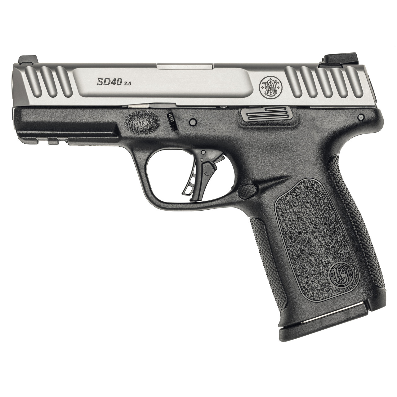 Smith & Wesson SD40 2.0 40 S&W, 4" Barrel, Satin Slide, Black Frame ...