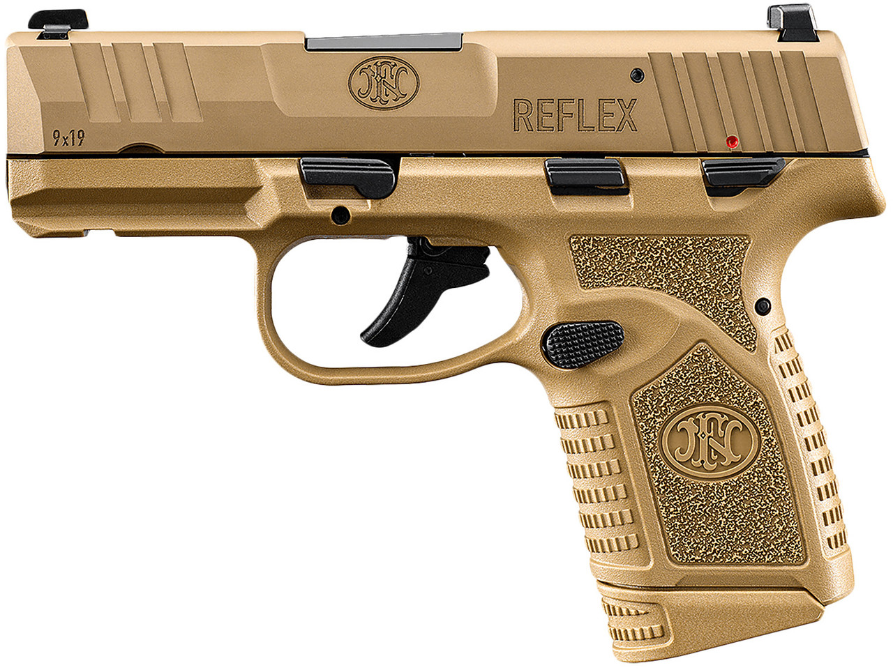 FN Reflex 9mm, 3.3" Barrel, Flat Dark Earth, Manual Safety, 10rd ...