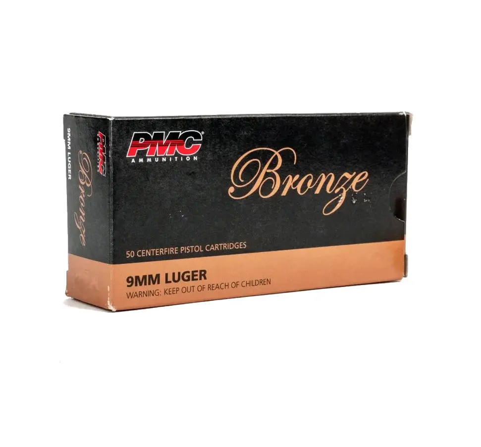 PMC Bronze 9mm, 147gr, Full Metal Jacket, 50rd Box - Impact Guns