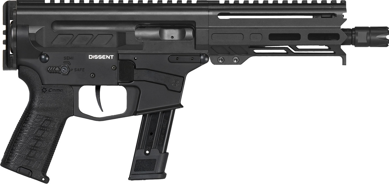 CMMG Dissent MKGS 9mm, 6.5" Threaded Barrel, Black, M-Lok Handguard ...