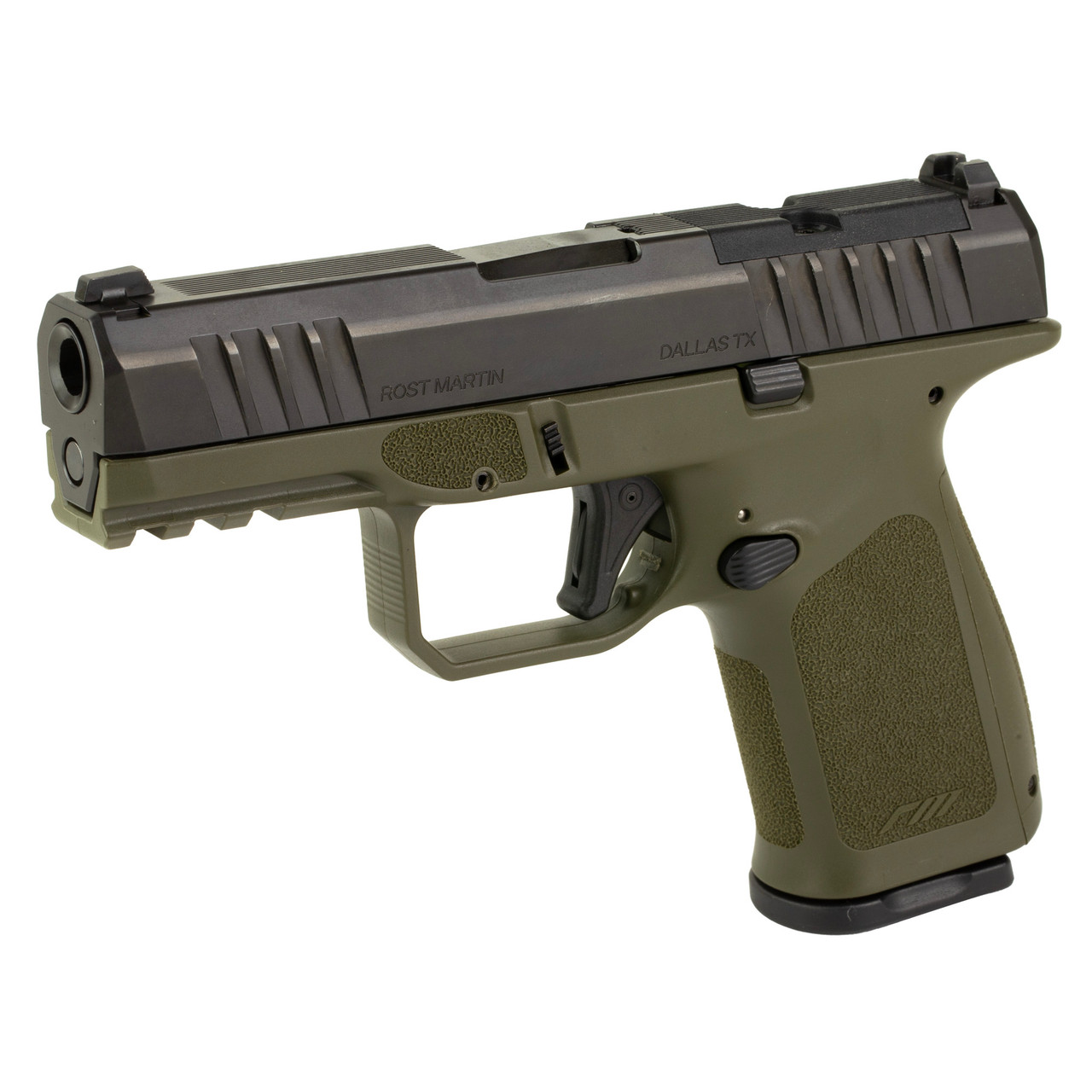 Rost Martin RM1C 9mm, 4" Barrel, Olive Drab Green Frame, Black Slide ...