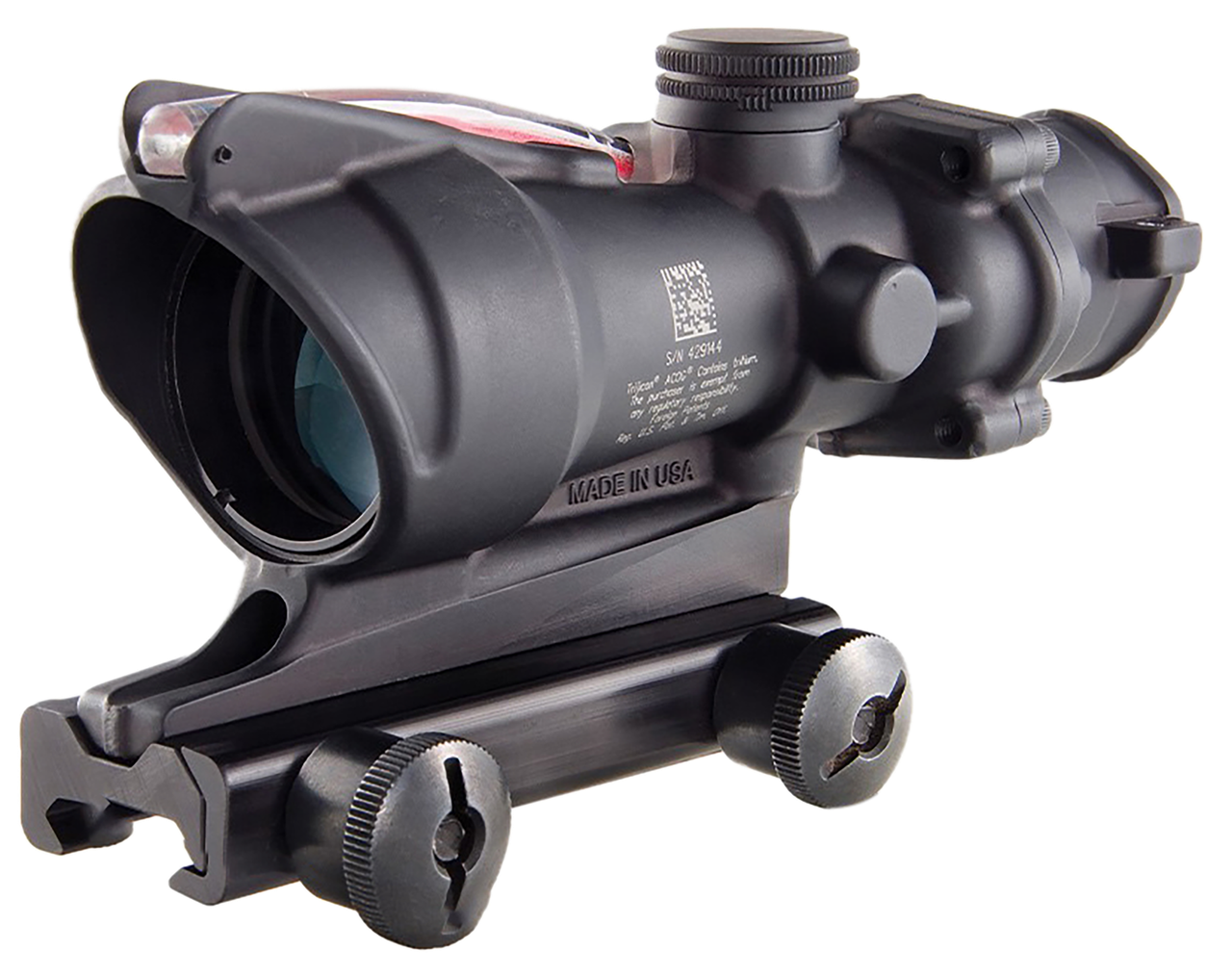 Trijicon ACOG Matte Black 4x32mm Illuminated Red Chevron .223/5.56 BDC ...
