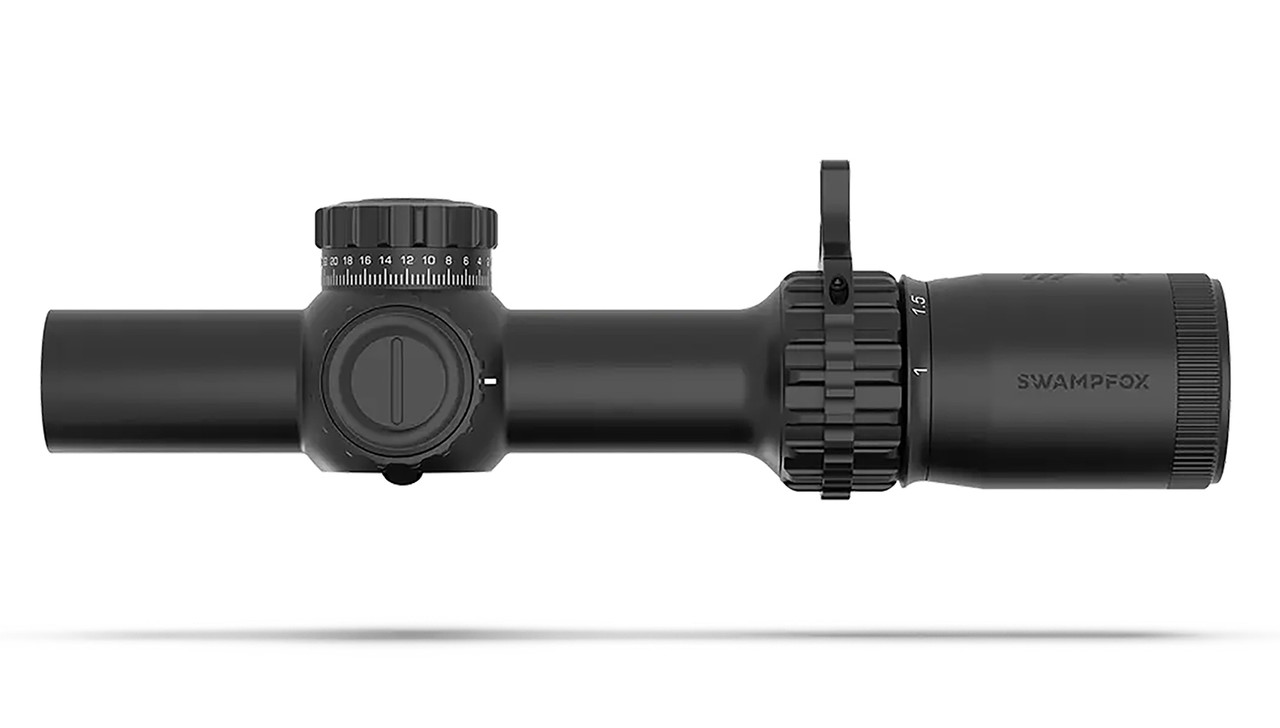 Swampfox Optics Tomahawk II Black 1-6x 24mm 30mm Tube Bright Fiber ...