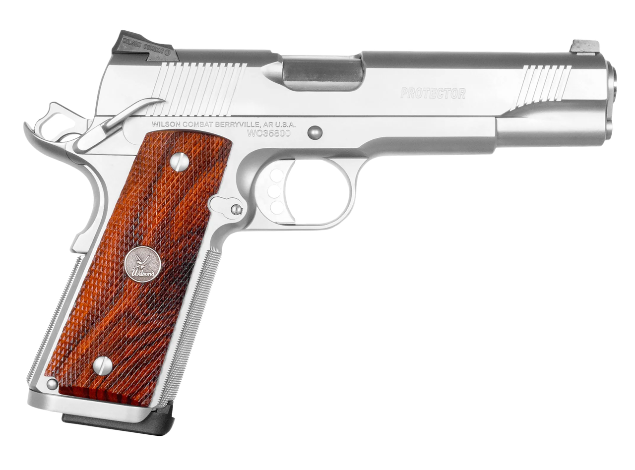 Wilson Combat Protector 45 ACP, 5" Barrel, Stainless Steel, Coco Bolo ...