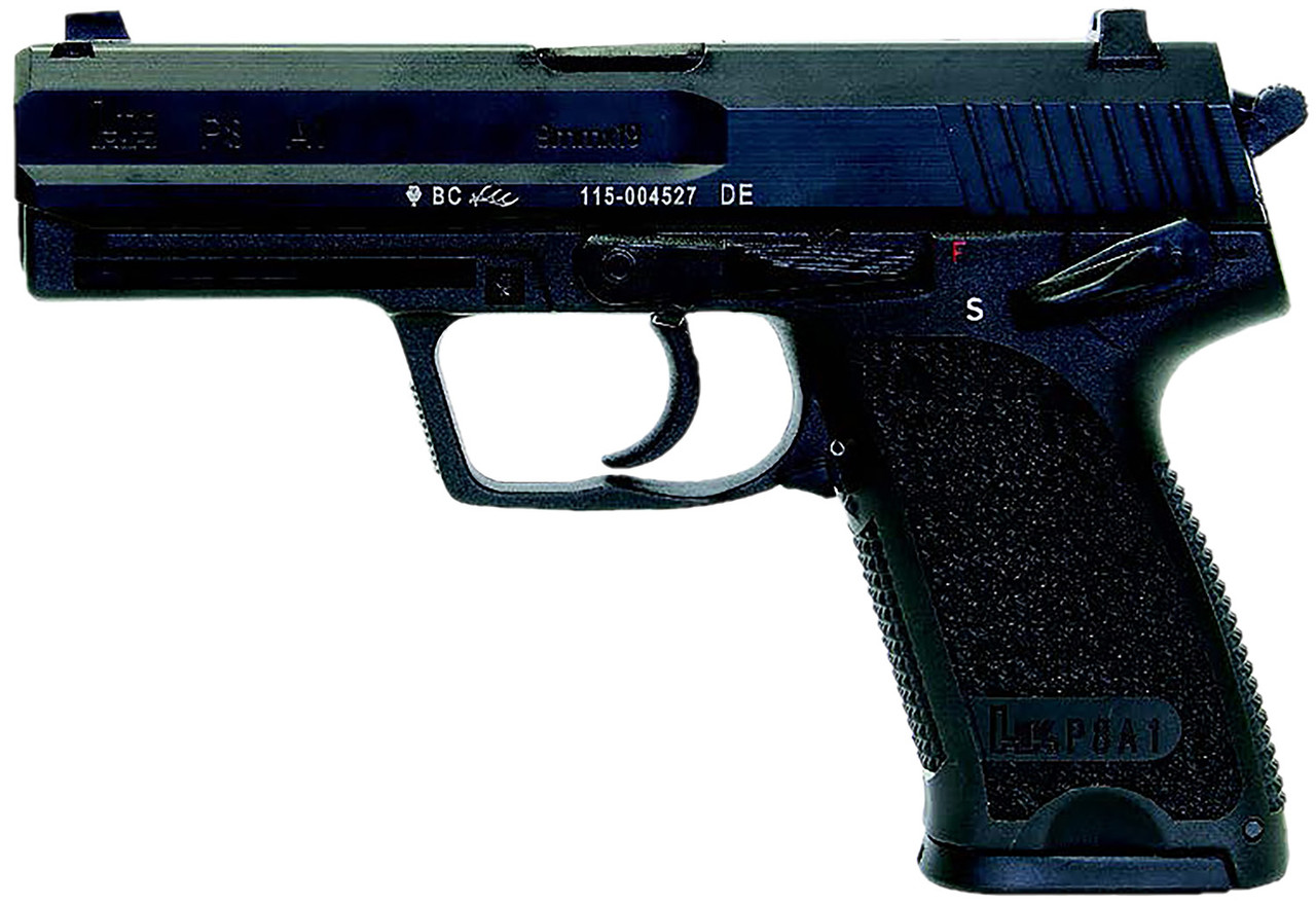 H&K P8A1 9mm, 4.25" Barrel, Matte Black, 3-Dot, Reversed Safety/Decock ...