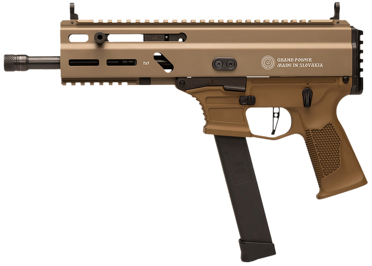 Grand Power Stribog SP9A3G 9mm, 8" Threaded Barrel, Non-Reciprocating ...