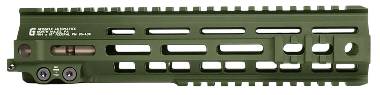 Geissele Automatics Super Modular Rail Mk4 Olive Drab Aluminum 10" Long ...