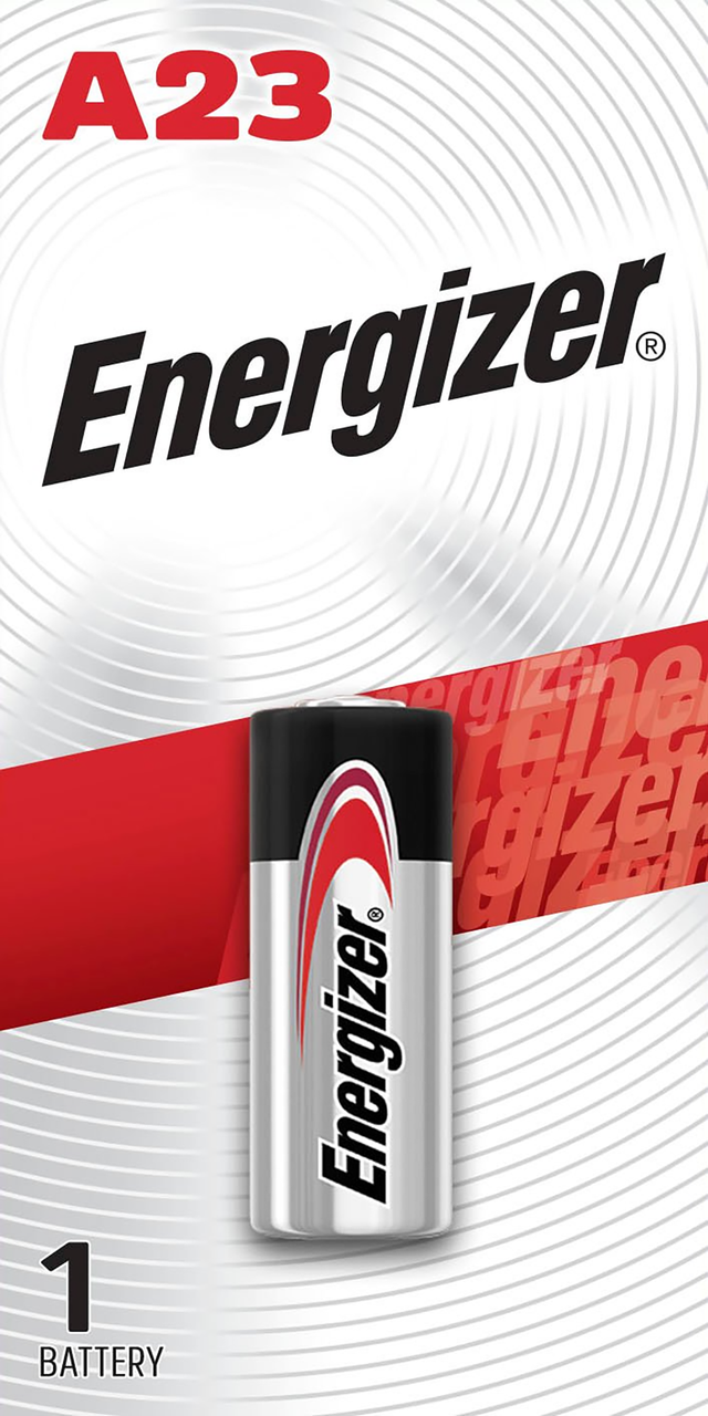 Energizer A23 Battery Silver Miniature Alkaline 12 Volts, 50 mAh Qty ...