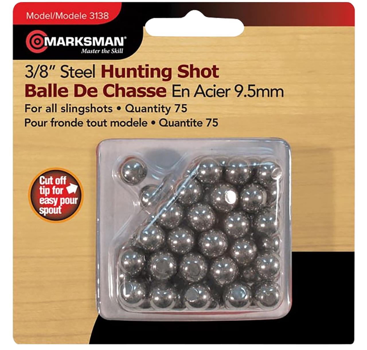 Marksman Slingshot Steel Shot 1/4" 75 Pack - Impact Guns