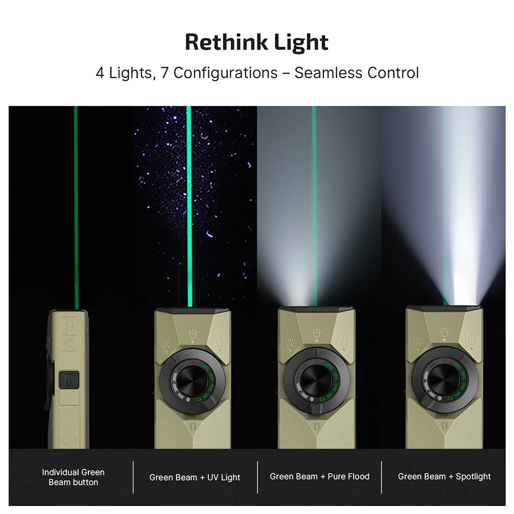 Olight ArkPro OD Green Aluminum Green Laser/White Light 1500 Lumens ...