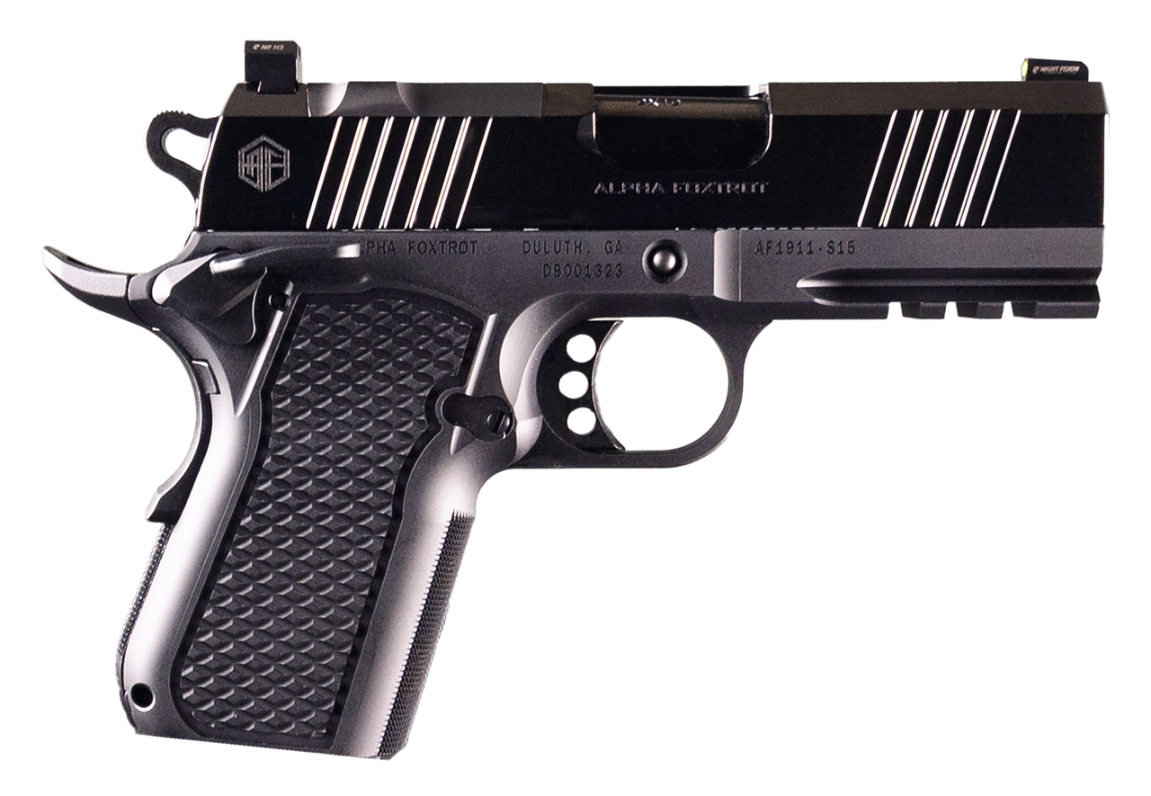 Alpha Foxtrot AF1911 S15 9mm 15rd, 3.5" Bull Barrel, Polished Black ...