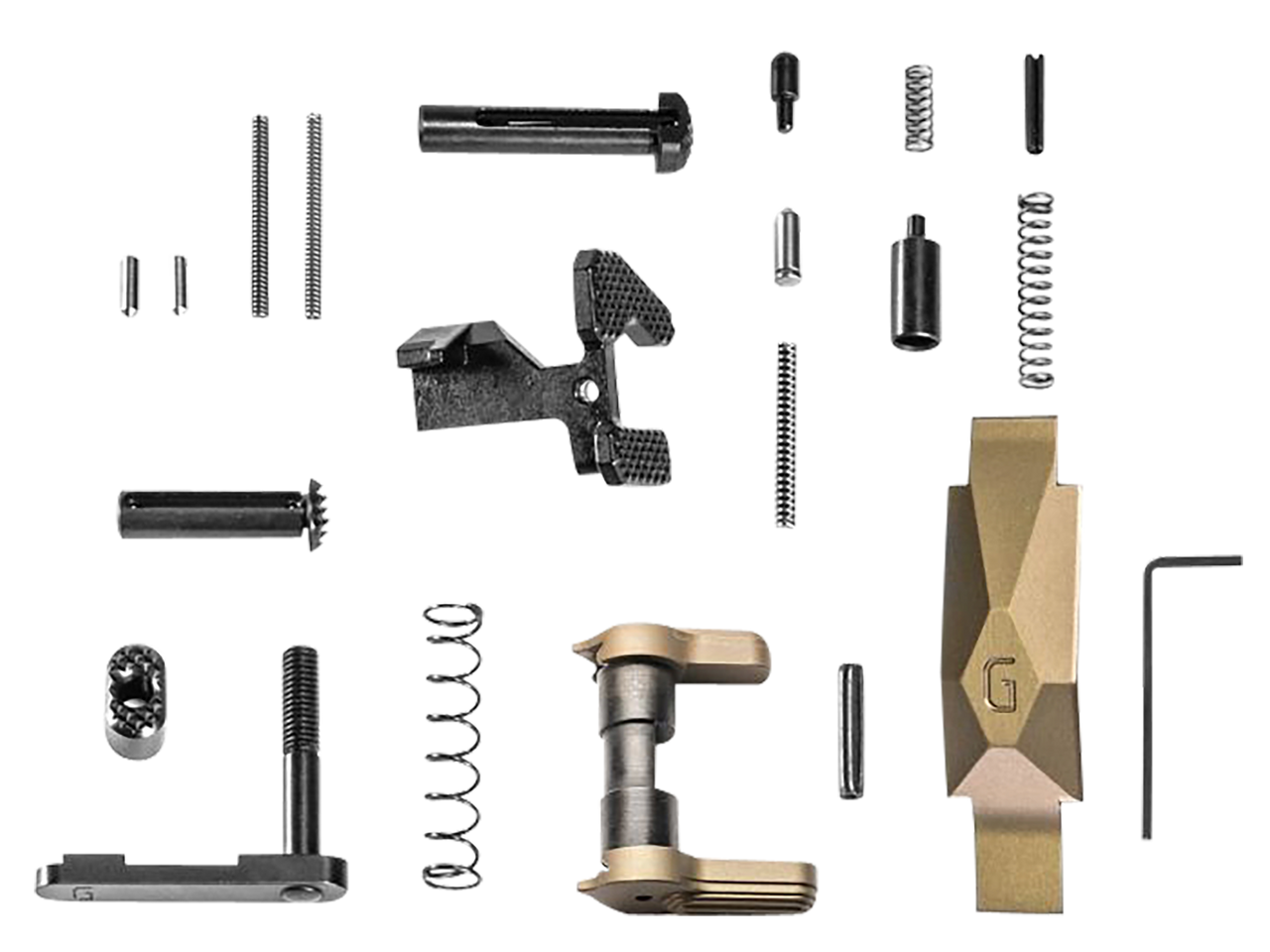 Geissele Automatics Lower Parts Kit, Ultra Duty, For AR-15, Desert Tan ...