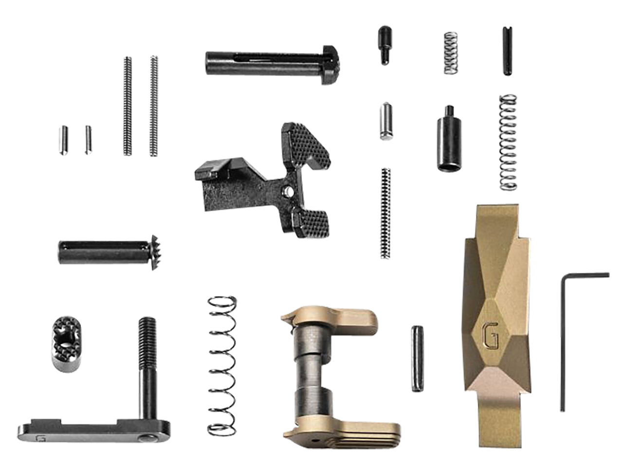 Geissele Automatics Lower Parts Kit, Ultra Duty, For AR-15, Desert Tan ...