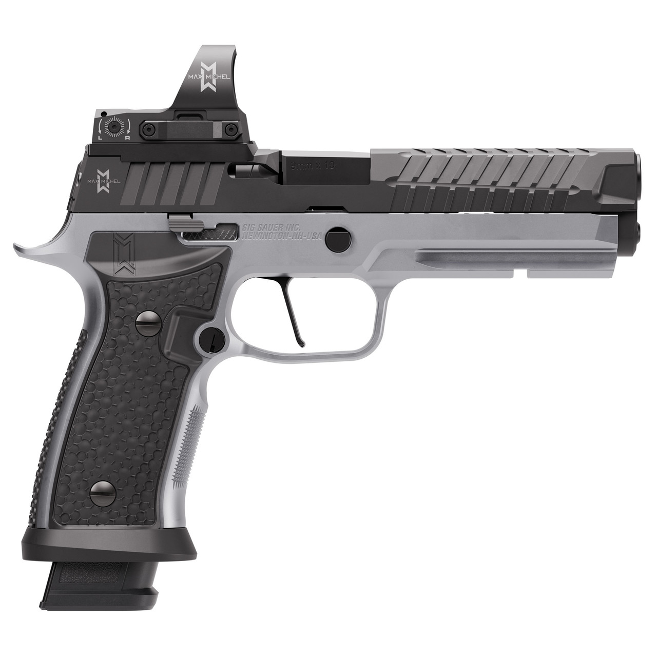 Sig P320 MAX SXG 9mm, 5" Bull Barrel, Nitron Slide, Black, Silver ...