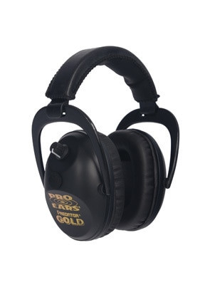 Pro Ears Predator Gold Electronic Earmuff, NRR26, Black - Impact Guns